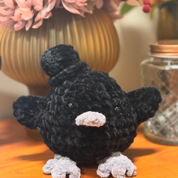 PDF PATTERN || Six of Crows-inspired Crow Plush, Crochet Crow Amigurumi ...
