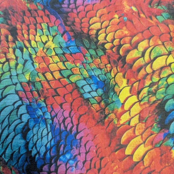 Dragon Skin Cotton 100%, Eco-print, Printed Cotton Dragon Skin Fabric ...