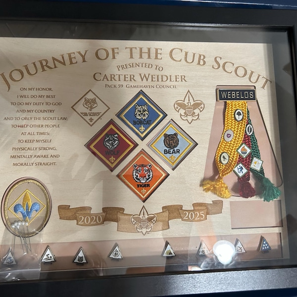Honor the Achievement - Journey of the Cub Scout Plaque, 11x14 Wood ...