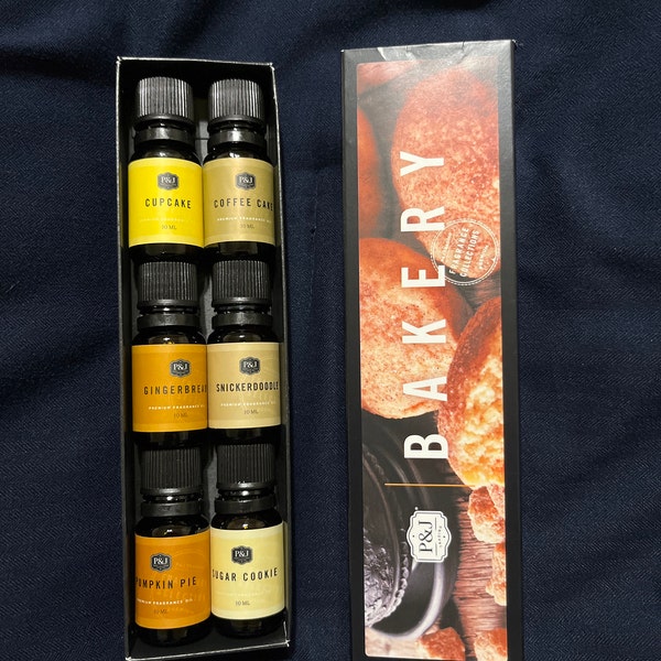 Bakery Set of 6 Premium Grade Fragrance Oils - Pumpkin Pie, Cupcake ...