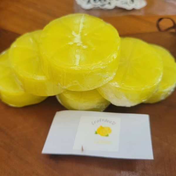 Lemon Soap, Lemon Slice Soap, Lemongrass Scented Soap, Set of 5 - Etsy