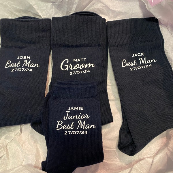 Personalised Wedding Socks for Groom, Man, Usher – Custom Date Socks - Etsy UK