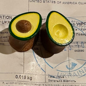 Pair of Teardrop Avocado Wood Ear Plugs, Vegan Avocado Gauges 16mm 18mm ...