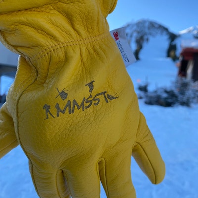 Leather Chopper Mittens With State Logo Engraved Custom Engraved ...