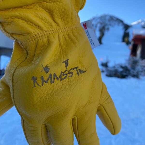 Leather Chopper Mittens With State Logo Engraved | Custom Engraved ...