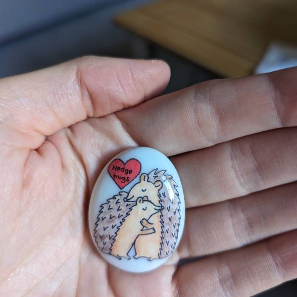 Hedgehog, Heart, Personalised, Friendship, Good Luck, Keepsake, Stone ...