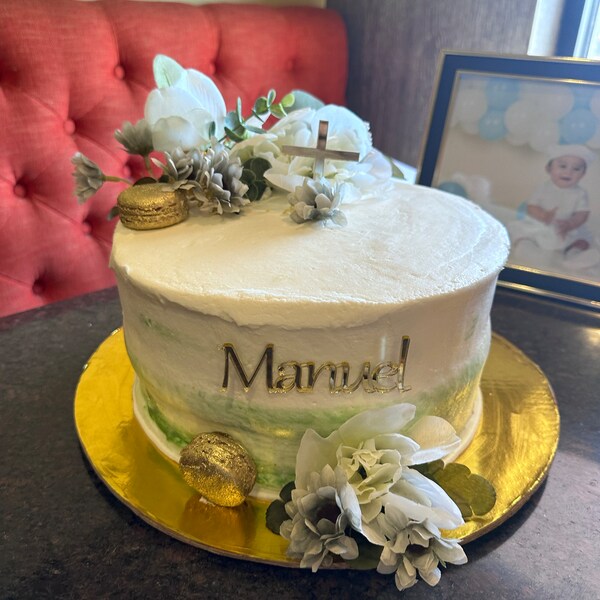 Non Cursive-acrylic Custom Cake Name Tags , Cake Charms, Place Cards ...