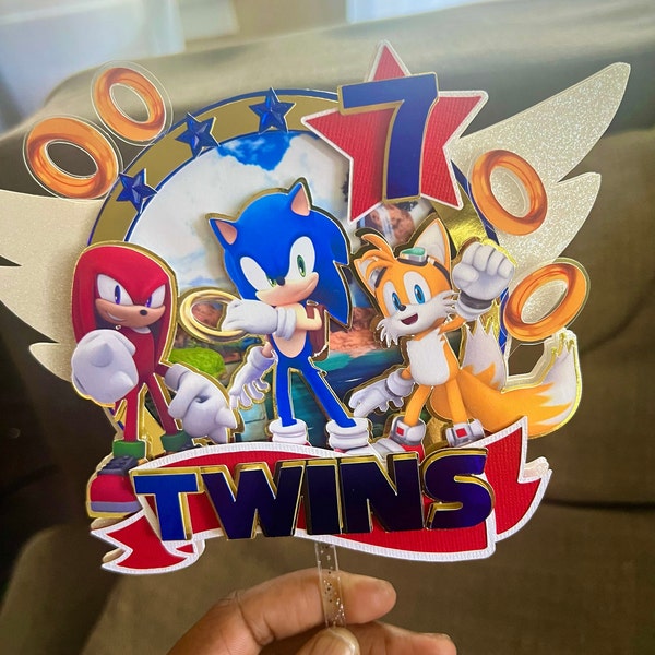 3D Sonic the Hedgehog Cake Topper: Birthday Party Decor - Etsy