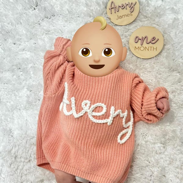 Hand Embroidered Sweater First Birthday Sweater,personalized Baby ...