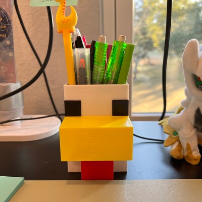 Minecraft Chicken Planter / Pencil Pen Holder, Minecraft Mojang Bird ...