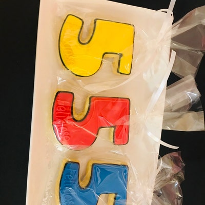 Personalized Birthday Party Cookies, Number Shaped Cookies for ...