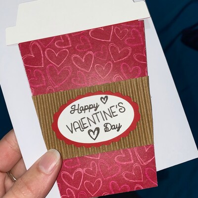 Coffee Cup Gift Card Holder, Happy Valentines Day Gift Card Holder ...