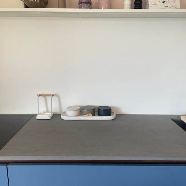 Concrete Jesmonite Salt and Pepper Pots With Tray | Cement Salt Pinch ...