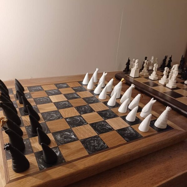 Contemporary Chess Set, Handmade Porcelain Chess, Ceramic Chess Set ...