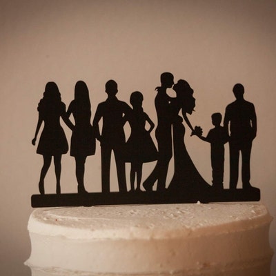 Custom Family Wedding Cake Topper Family Wedding Wedding - Etsy