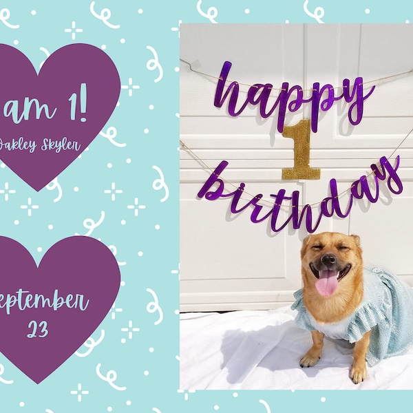 Happy Birthday Cursive Banner, Birthday Party Sign, Birthday for Mom ...
