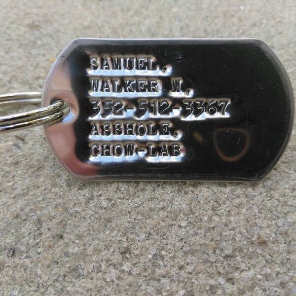 WW2 / Vietnam Era Notched Military Personalized Dog Tag Set (2 ...