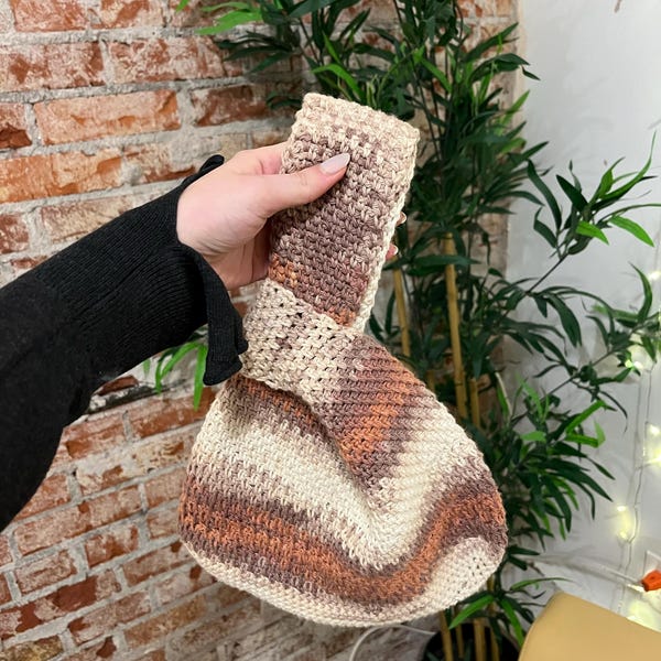 MOSU BAG, Japanese Knot Bag Pattern Crochet Pattern · DIY Tutorial ...