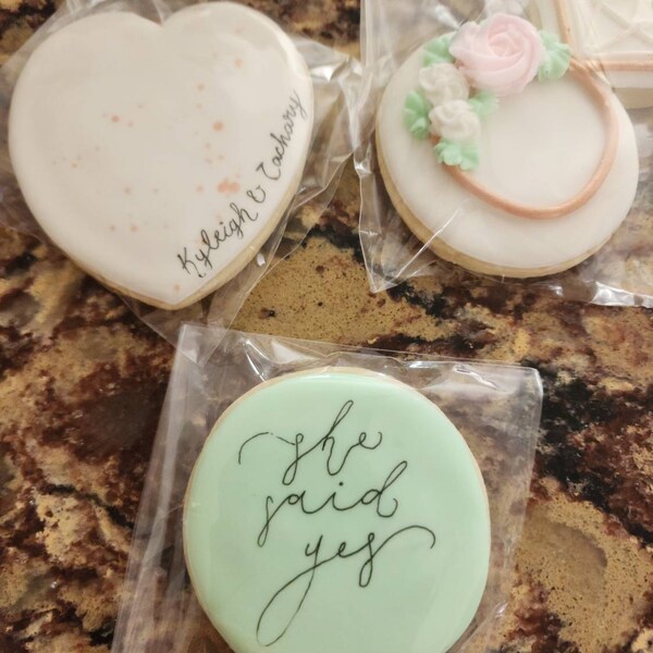 She Said Yes - Engagement Cookies - Etsy