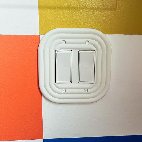 Mid-century Modern Oval Light Switch Cover Plate | Fits Toggle Switches ...