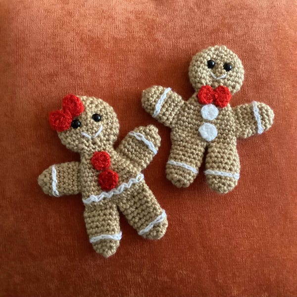 Gingerbread Boy and Girl Crochet Pattern - Etsy