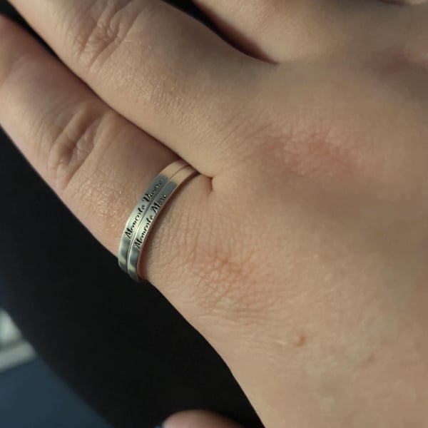 Custom Best Friend Ring | Promise Ring for Friend | Engraved Name Ring ...