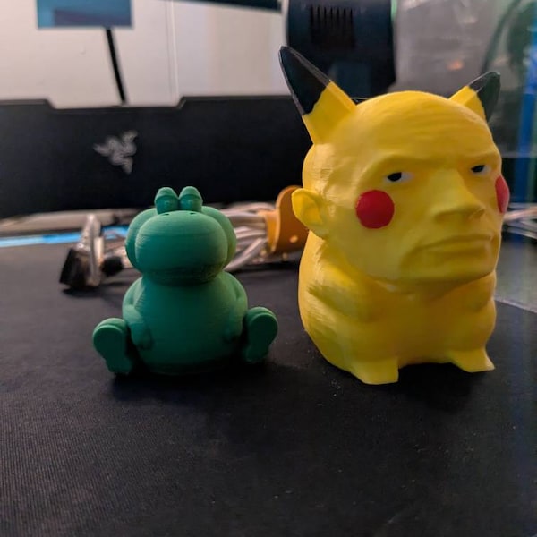 The "rockachu" Pikachu X the Rock 3D Printed Figure - Etsy