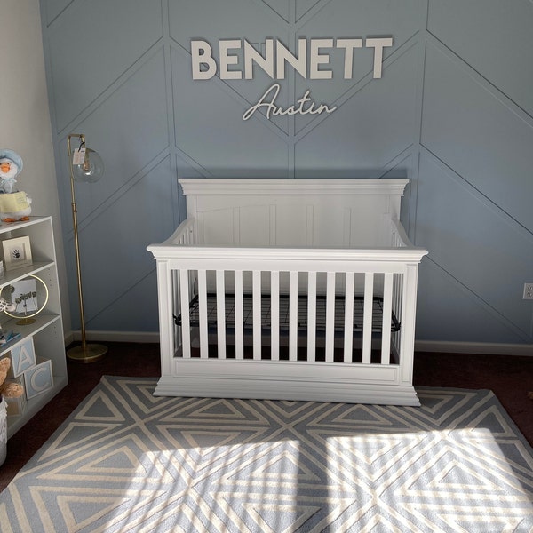 Nursery Name Sign, , Nursery Sign, Over Crib Sign, Nursery Letters ...