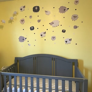 Sheep Wall Decals, Sheep Stickers, Lamb, Baby Nursery Wall Decal, Sheep ...