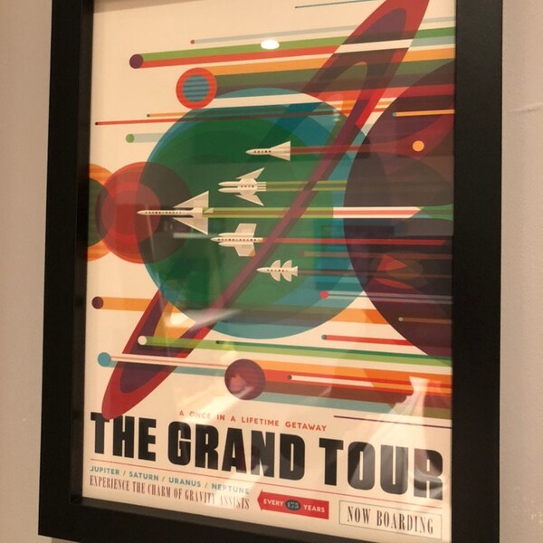 Retro Space Poster, NASA Space Tourism Advert Poster of the Grand Tour ...
