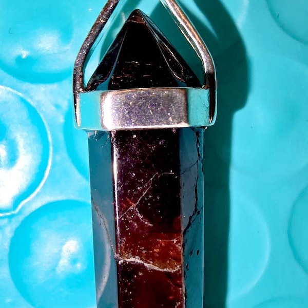 Jade Necklace, Sky Blue Jade Point Pendant, Gemstone Point, Blue Jade ...