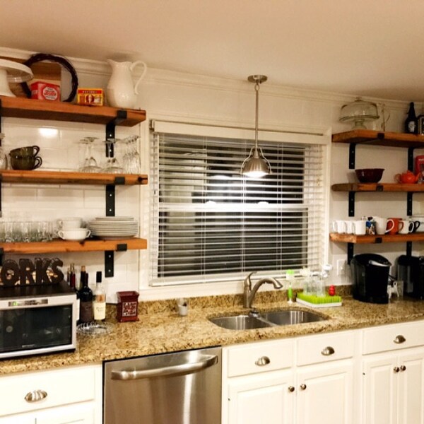 Metal Shelf Brackets, Modern Shelf Bracket, Industrial Shelf, Kitchen ...