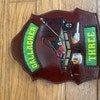 CUSTOM LEATHER Shield Front Patch Plaque Custom Made Leather Fireman ...