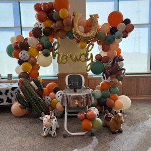 Wild West First Rodeo Birthday Party Decor for Boy Cowboy Balloon ...