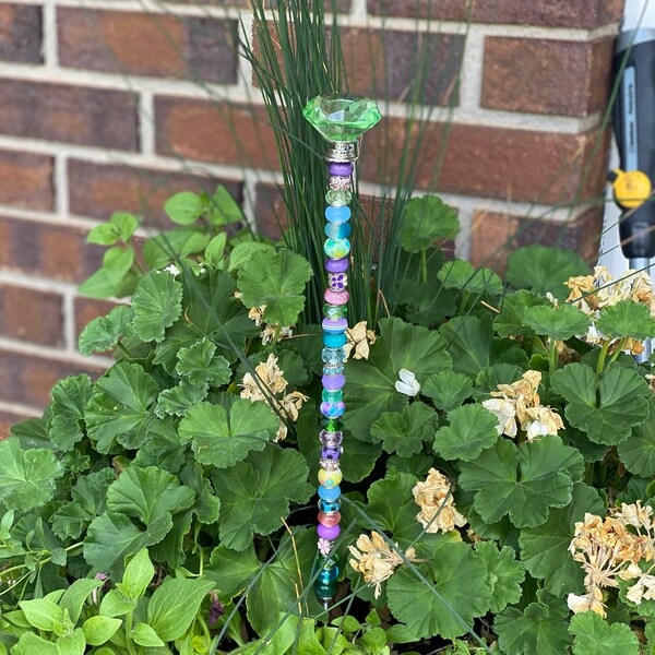 Amethyst Sun Catcher Amethyst Wind-chime Bead and Glass Sun Catcher - Etsy