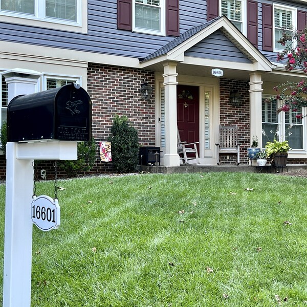 Hanging Old Fashioned Address Sign Engraved House Numbers. Choice of 3 ...
