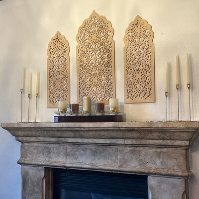 Triptych Wall Art, Moroccan Panel, Wall Hanging, Home Décor, Arabic ...