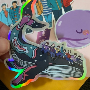 BTS Whalien 52 Holographic Sticker BTS Sticker Bangtan - Etsy