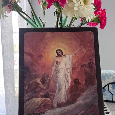 Handmade Mounted Icon the Ladder of Divine Ascent. St. John Climacus ...