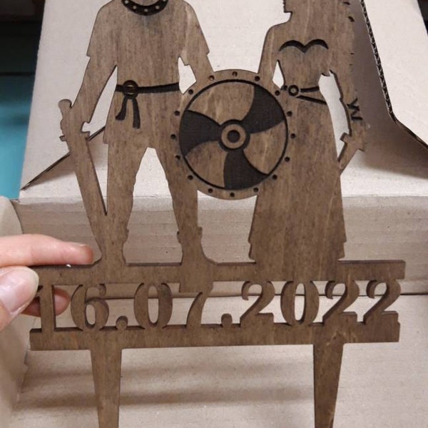 Viking Wedding Cake Topper,viking Barbarian Wedding Funny Cake Topper ...