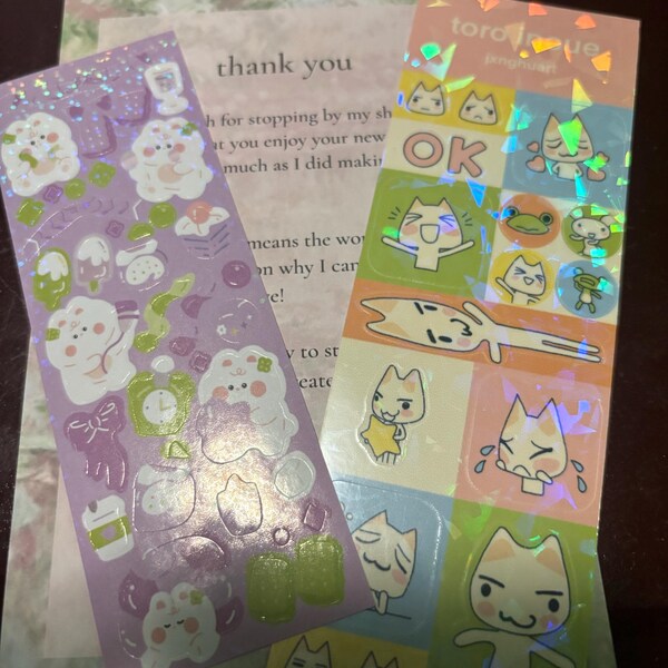 Toro Inoue Sony Playstation Cat Holographic Vinyl Sticker Sheet - for ...