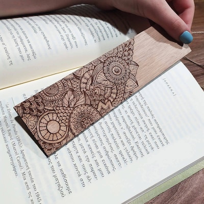 Mandala Wooden Bookmark /handmade/ Bookmark /book Lover Reader - Etsy