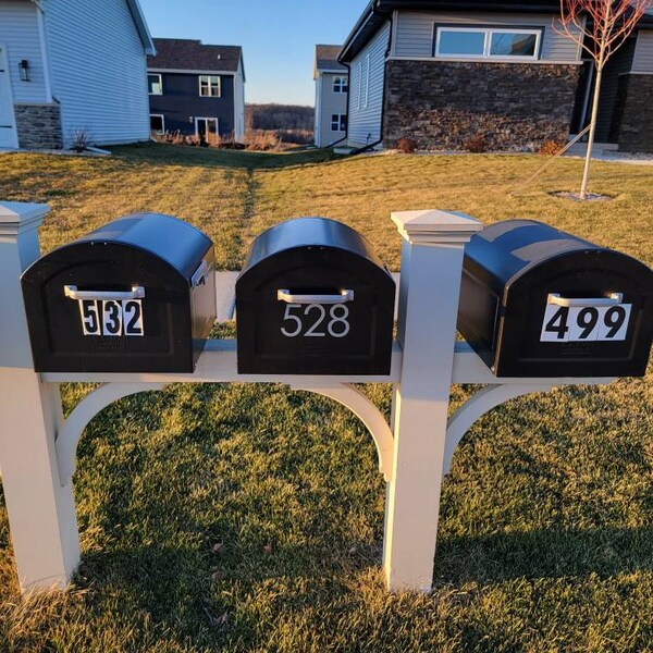 Custom Mailbox Numbers, Modern Mailbox Decals, Large Mailbox Stickers ...