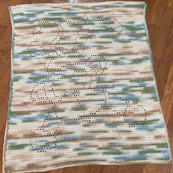 Filet Crochet Blanket Pattern Crochet Baby Blanket Digital Pattern ...