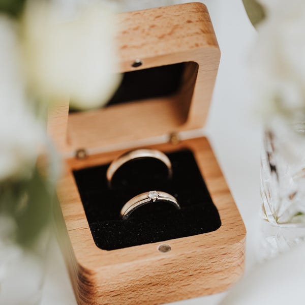 Custom Wooden Wedding Engagement Ring Box,wedding Ring Box,personalized ...