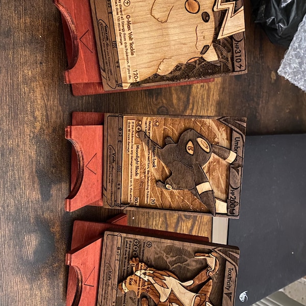 Custom Wooden Pokemon Cards - Etsy