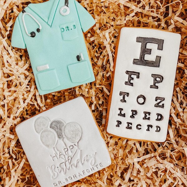 Snellen Chart Cookie Cutter | Eye Chart Exam Biscuits Cutters ...