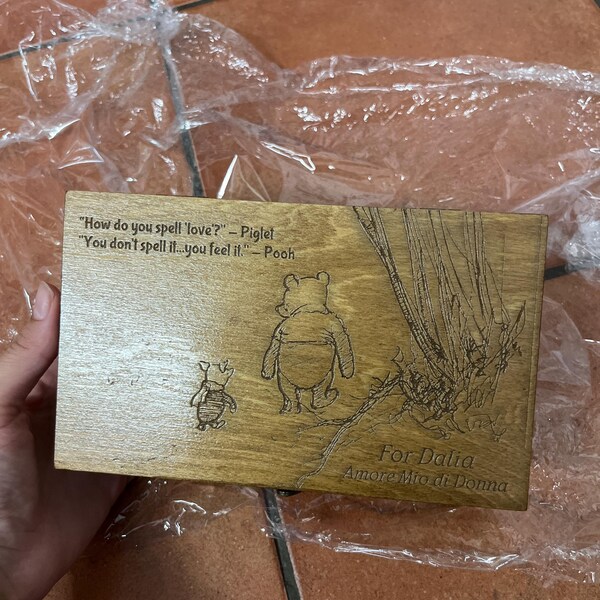 Custom Quote Wooden Box, Custom Poem on Box, Memory Box, Engraved Quote ...