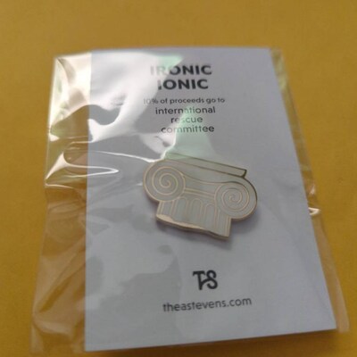 Ironic Ionic Enamel Lapel Pin - Etsy
