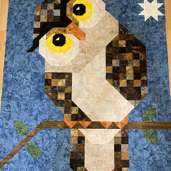 Owl Quilt Patchwork Pattern: Olivia the Quirky Bird (digital Download ...